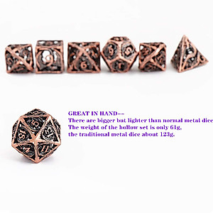 Hollow Metal dice DND Dragon Pattern for DND Games RPG Explorer Barbarian World and Table Games DND Dungeons & Dragons RPG
