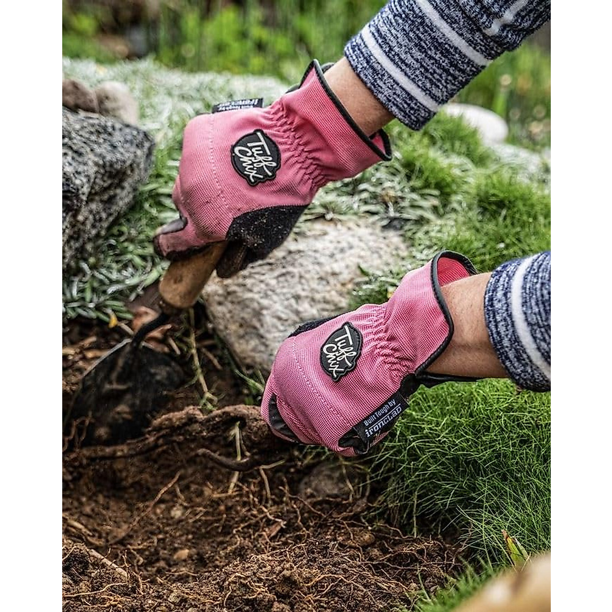 Ironclad Tuff Chix Women's Work Gloves TCX, Designed for Women's Hands, Performance Fit, Durable, Machine Washable, (1 Pair), X-LARGE Pink