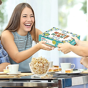 Birthday Gift Basket Movie Night Popcorn Birthday Box Food Gifts Birthday Care Package, 10 Piece Set, 5 Gourmet Popcorn Kernels and 5 Popcorn Seasoning Flavoring, Non-GMO Popcorn Gifts