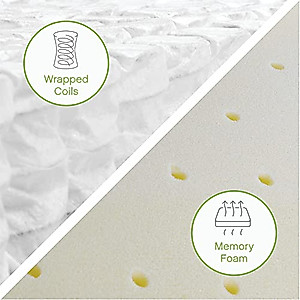 Classic Brands Decker Memory Foam and Innerspring Hybrid 10-Inch Mattress | Bed-in-a-Box Queen