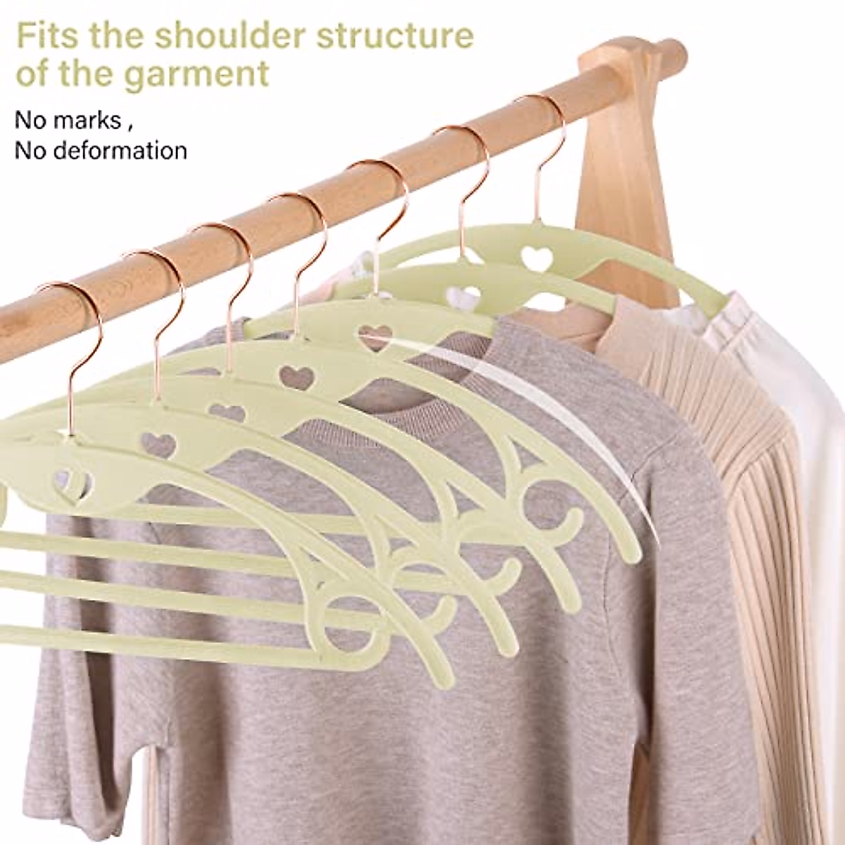 IEOKE Velvet Clothes Hangers, 50-Pack No Shoulder Bumps Suit Hangers Ultra Thin Space Saving 360 Degree Swivel Heavy Duty Hook Durable Hangers for Sweaters,Coat,Jackets,Pants,Shirts,Dresses (Ivory)