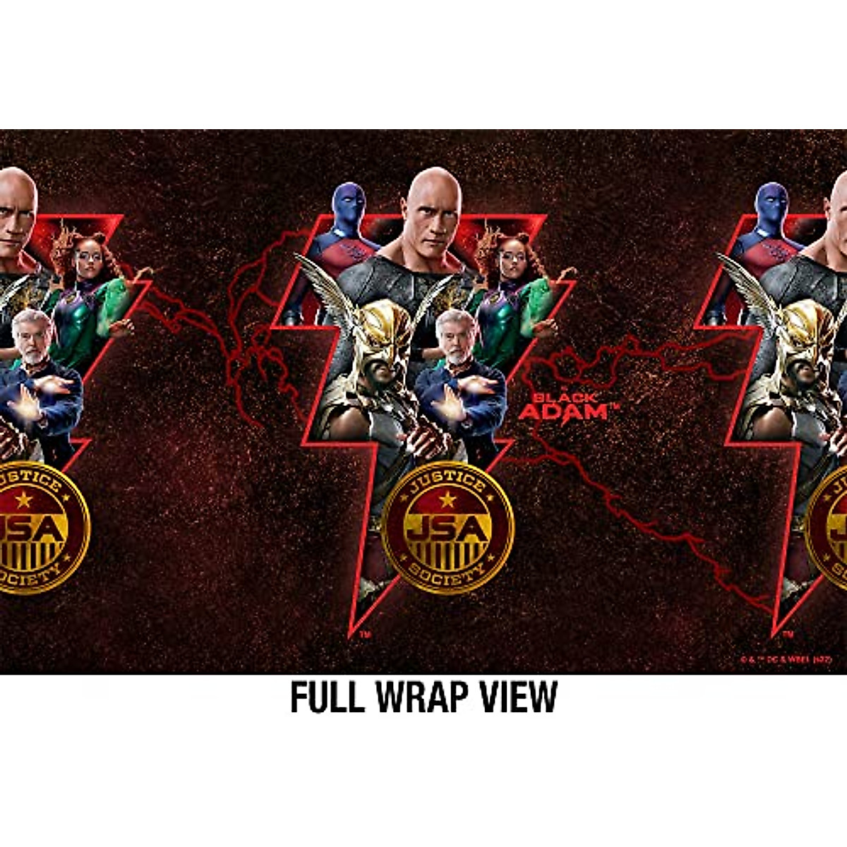 Black Adam OFFICIAL Character Bolt 18 oz Insulated Water Bottle, Leak Resistant, Vacuum Insulated Stainless Steel with 2-in-1 Loop Cap