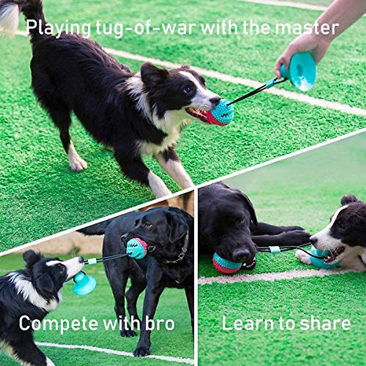Dog Toys for Aggressive Chewers,Interactive Dog Toys Tug of War, Mentally Stimulating Toys for Dogs, Puppy Teething Toys for Boredom, Dog Puzzle Treat Food Dispensing Ball Toys for Small Large Dogs