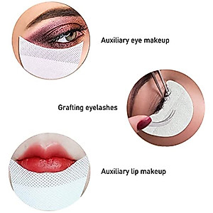 BetterJonny 200 Pieces Eyeshadow Stencils Pads, Eyeshadow Shields Lint Free Under Patches for Eyelash Extensions,Tinting and Lip Makeup Residue