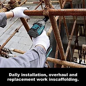 LIKI Cordless Impact Wrench 1/2"，1/2 Impact Gun Brushless Impact Driver 300 Ft-lb High Torque 3000 RPM, 20V Electric Impact Wrench Kit with 1 Hour Fast Charger