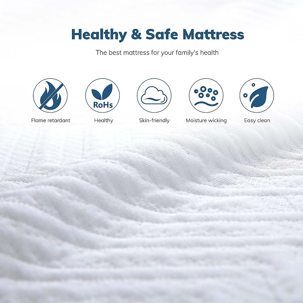 Twin Size Mattress, 8 inch Gel Memory Foam Mattress, Cooling Gel Mattress Bed in a Box, Medium Firm Feel with Motion Isolating (Twin)