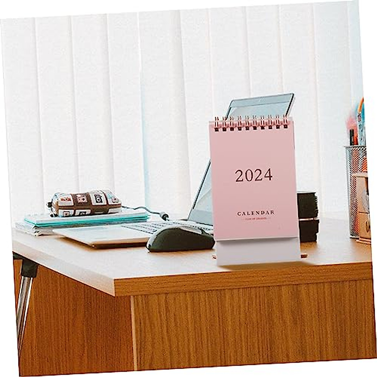 Didiseaon Easel Calendar 2024 Office Supplies Desk Calendar Daily Schedule Planner Mini Monthly Calendar Desk Pad Calendar To- Do Decor 2024 Desktop Calendar Scroll Simple Clamshell Paper
