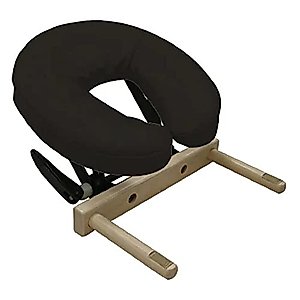 Custom Craftworks 9" Woooden Style Deluxe Adjustable Face Cradle Base with Pillow Black