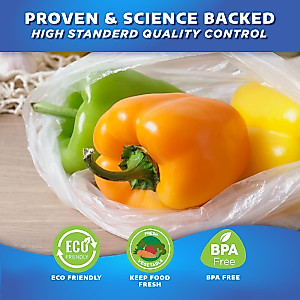 TPPLASTIC 11" x 17" Clear Plastic Produce Bags on Roll, 960 Count – Food Storage for Bread, Vegetables, Fruits, Meat - BPA-Free, Leak-Proof, Durable HDPE Bags for Kitchen, Bulk Food, and Storage Use