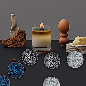 Kesywale 2.4 Inch Small Decorative Orbs Set of 6 Glass Mosaic Sphere Balls Centerpiece Glass Globe for Bowls, Vases and Dining Table Centerpieces Decor (B)