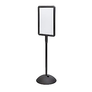 Safco Products Write Way Rectangle Message Sign 4117BL, Black, Magnetic Dual-Sided Dry Erase Board, Indoor and Outdoor Use