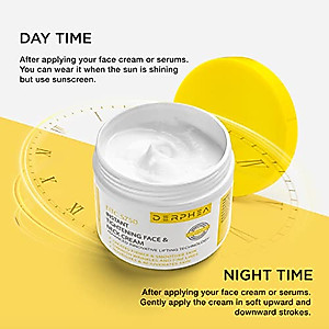 DERPHEA Neck Cream, Neck Tightening Cream, Instant Neck Firming Cream, Skin Tightening Cream To Tighten Skin, Anti Wrinkle And Fine Lines On Face, Neck, Décolleté And Body