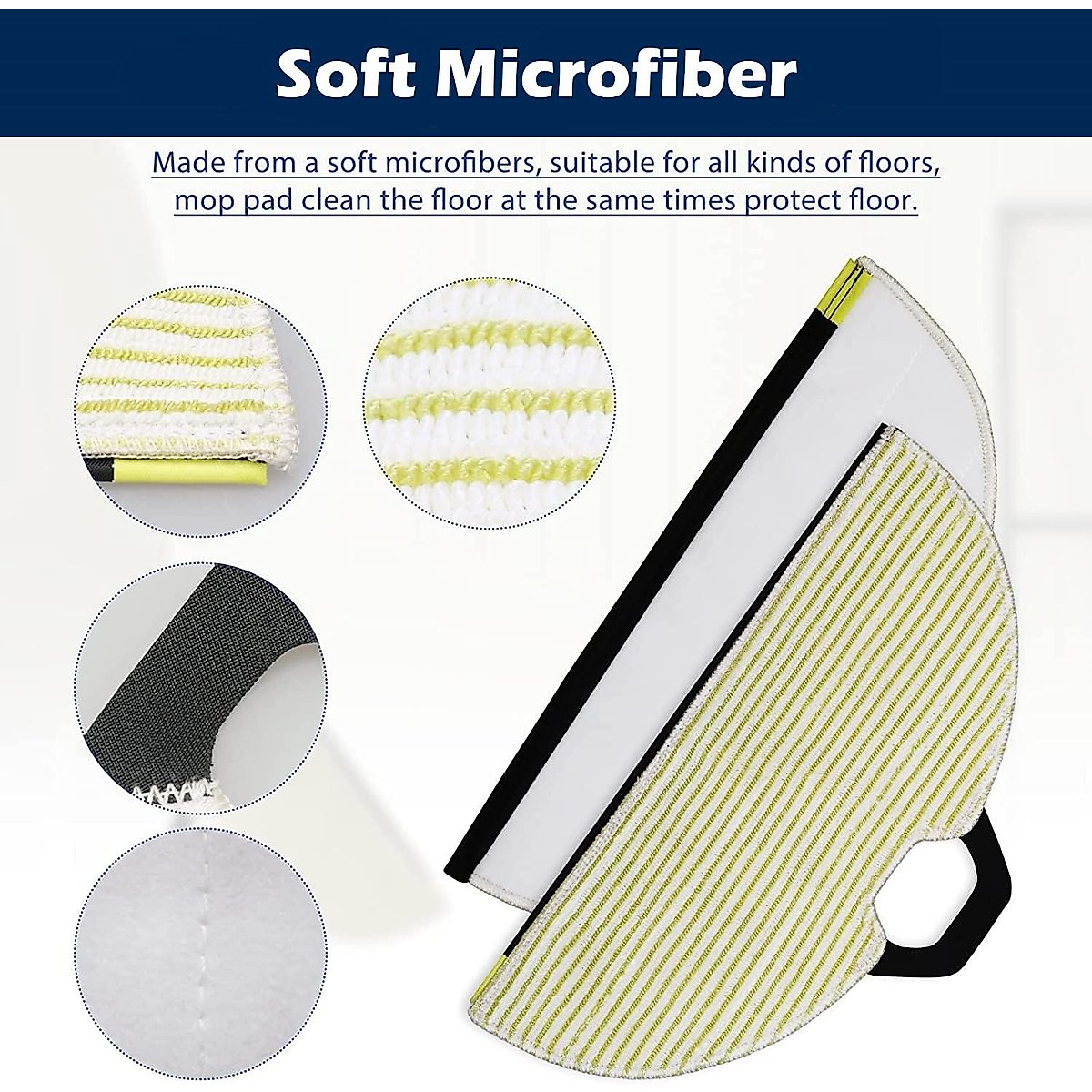 Replacement Washable Reusable Mopping Mop Pads for Shark AI Ultra 2 in1 AV2610WA AV2610WACA RV2400WD RV2410WD RV2600WA RV2600WD RV2610WA RV2610WACA RV2610WD RV2610WDCA RV2620WD Robot Vacuum (2 Pack)