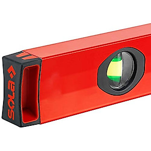 SOLA LSX482410 X PRO Aluminum Box Profile Spirit Level Set with 60% Magnified Vials, 10, 24 & 48-Inch , Red