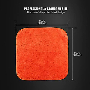 Microfiber Towels for Car, Microfiber Car Cleaning Cloths, Upgraded 1200gsm Ultra-Thick Cars Drying Towel Microfiber for Car and Home Polishing Washing and Detailing 16'' x 16''(3 Pack) -SPMF120MIX