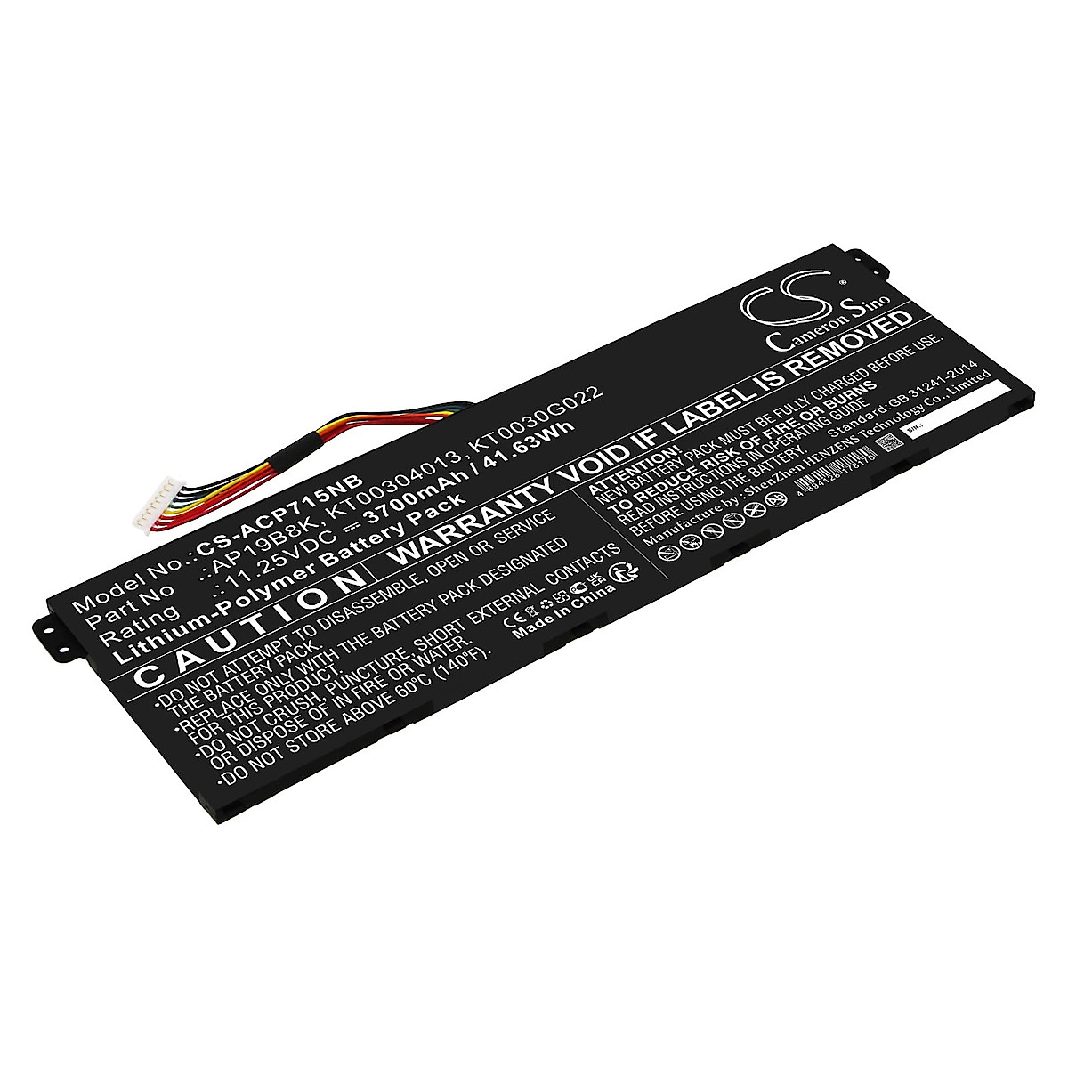 Qigenia Replacement Battery for A A314-22-R689 3 A315-23-R2X1 Swift 3 SF314-58-57E5 3 A315-23-R3QJ 3 A315-23-R11P 5 A514-54-58VB 5 A515-56-54U1,AP19B8K KT00304013 KT0030G022 Battery (3700mAh/11.25V)