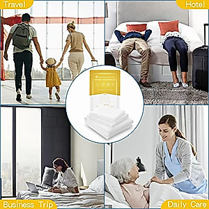 OTITYAN 2 Pack Disposable Bed Sheets King Size, Disposable Fitted Sheets Travel Bedding Cover for Hotel, Disposable Travel Sheet with Quilt Cover and Pillowcase for Travel Business Trip