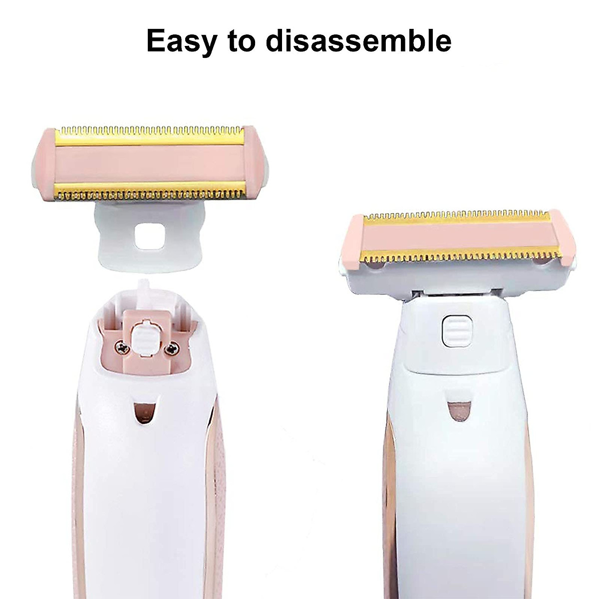 4PCS LinMei Razor Replacement Heads Compatible for Finishing Touch Flawless Body Rechargeable Ladies Shaver and Trimmer with 2 Cleaning Brush