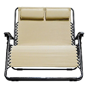 Caravan Sports ZGL01151 Zero Gravity Chair, Beige Loveseat, One Size
