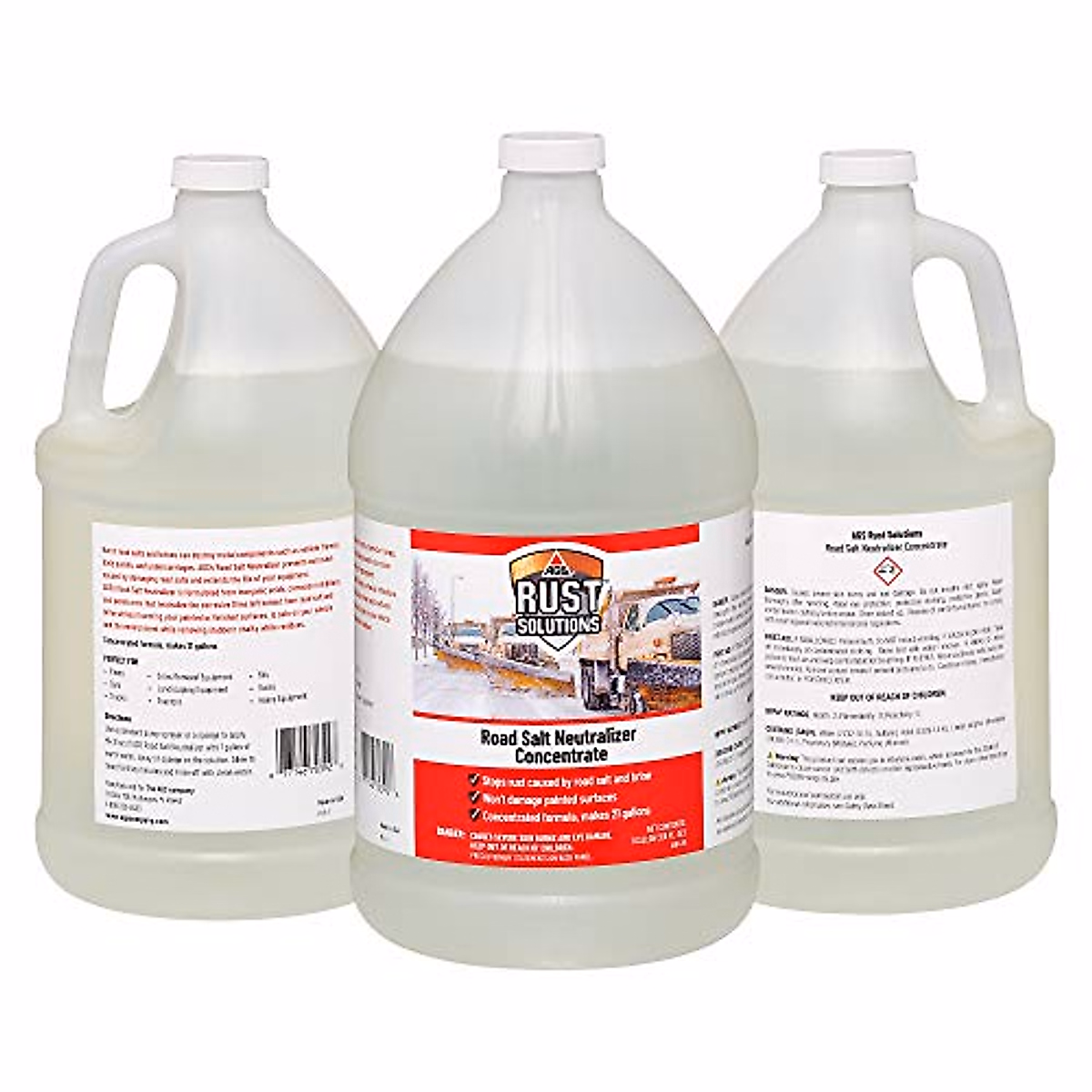 AGS Rust Solutions Road Salt Neutralizer, AOR-86 - Cleans Salt & Prevents and Protects Against Rust and Corrosion - 1 Gallon of Concentrate to 26 Gallons of Solution