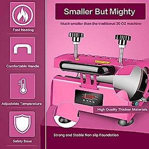 Easydiy 110 V Portable Tumbler Heat Press Machine Pink Mug Machine for 30 OZ 20 OZ 16 OZ Straight Sublimation Blanks Skinny Tumbler 15 OZ 11 OZ Sublimation Ceramic Mugs DIY Heat Transfer Print