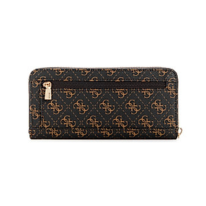 GUESS Laurel Large Zip Around Wallet, Brown Logo