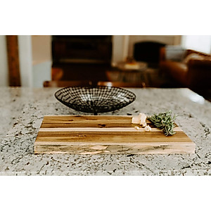 Villa Acacia Raw Wood Slab Serving Platter, Extra Long 22 Inches for Bread Board or Cheese Tray, Single, 22 Inch