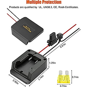 Power Wheels Battery Adapter Compatible with Milwaukee M-18 Battery 1pack, Great Power Convertor for Robotics, RC Toys and Work Lights
