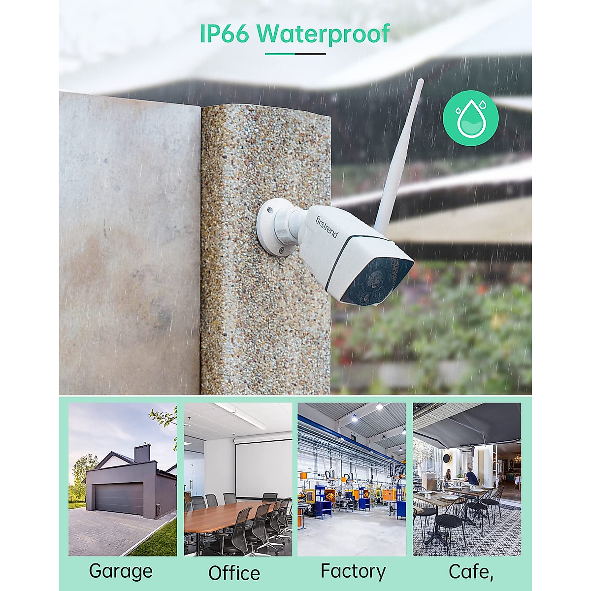 Wireless Security Camera System,Firstrend 5MP Security System Wireless with 4 CCTV Cameras Ultra HD Two Way Audio 8CH DVR 2TB Hard Drive Night Vision Motion Alarm APP for Home Indoor Outdoor