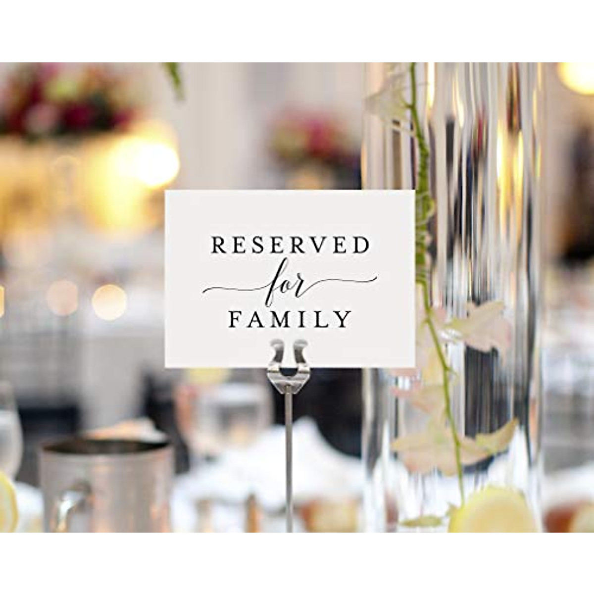 Bliss Collections Reserved Signs for Wedding Reception, 4x6 Reserved Table Cards, Table Setting Cards, Pack of 10