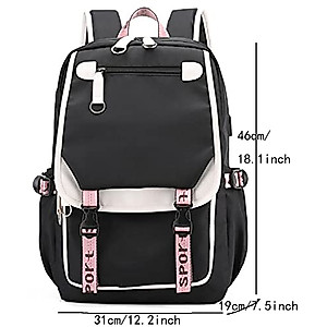 WANHONGYUE Gudetama Anime Backpack Laptop School Bag Student Bookbag Cosplay Daypack Rucksack Bag with USB Charging Port 1200/14