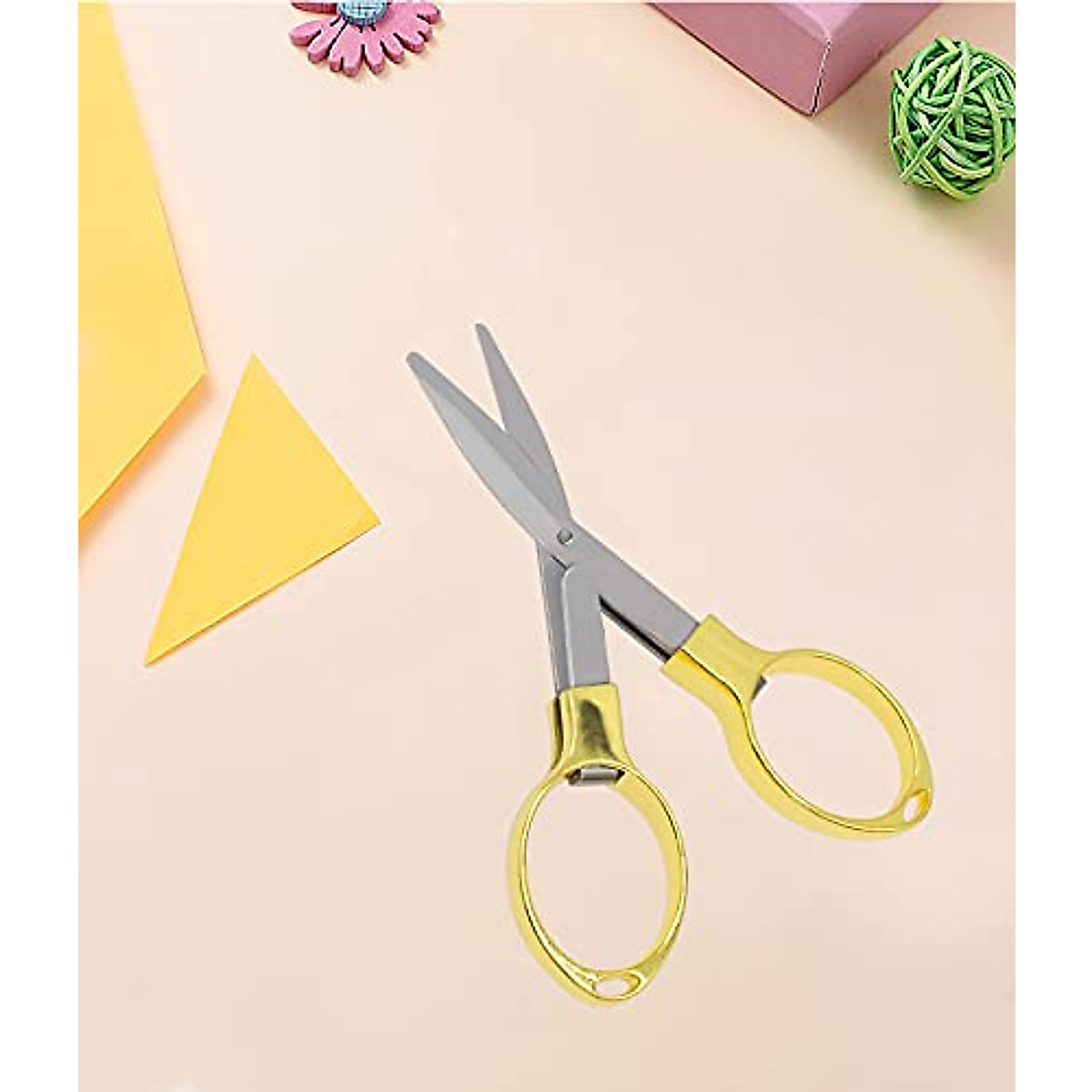 XINYIDAO 2 Pcs Small folding scissors small portable travel sewing scissors stainless steel telescopic scissors Fish line scissors Alloy scissors