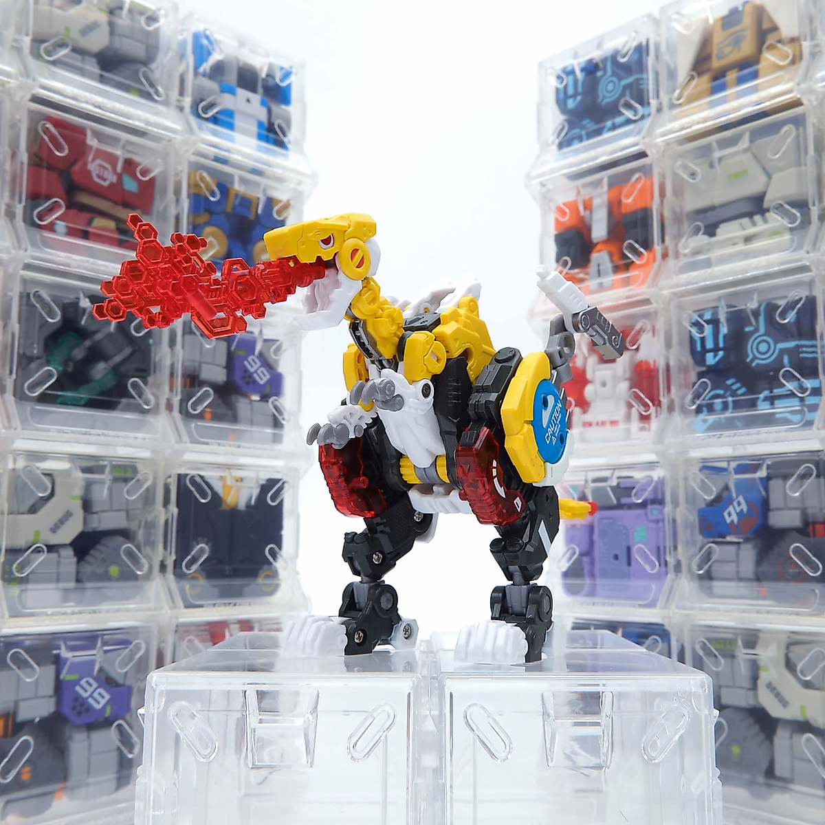 52TOYS Beastbox MEGA DIO Dinosaur Deformation Toys Action Figure, Dinosaur Toys All in One Design Deforms in Dinosaur Mecha and Cube, Great Birthday Party Gift for Teens and Adults