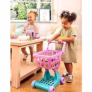 Battat- Play Circle- Shopping Cart – Toy Food – Play Kitchen For Toddlers- Pretend Play- Shopping Day Grocery Cart- 2 years +
