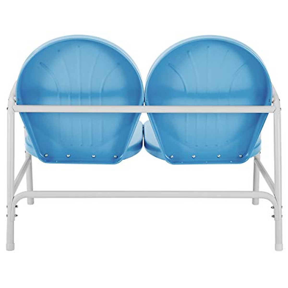 Crosley Furniture Griffith Metal Outdoor Loveseat, Sky Blue