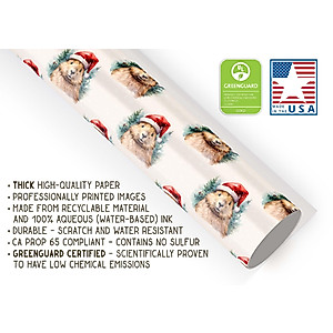 Watercolor Hamster Gerbil Guinea Pig Xmas Gift Wrap Premium Thick Wrapping Paper Capybara Animal Theme Merry Christmas Rodent Party Decor (6 foot x 30 inch roll)