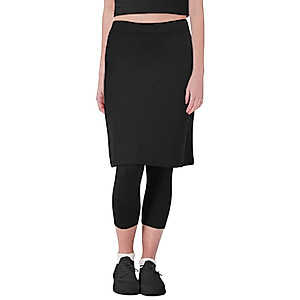 Aurgelmir Women's Tennis Golf Skirt with Legging Workout Skirted Leggings Athletic Skorts with Pockets for Hiking Golf Black