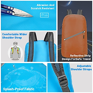 BELEFU 2Pcs Small Packable Backpack Foldable, Lightweight Hiking Camping Travel Backpack for Men Women, Ultralight Portable Day Pack (Color 1)