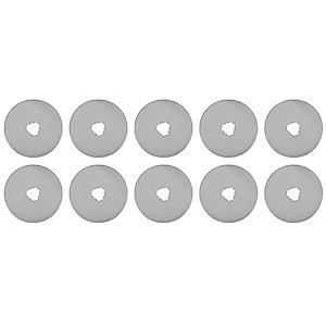 45mm Round Knife Blade Replacement Kit, SKS -7 Material, 6 Layers Fabric Cutting, Suitable for Paper, Fabric, Leather, Rotating Blade for Efficient Cutting