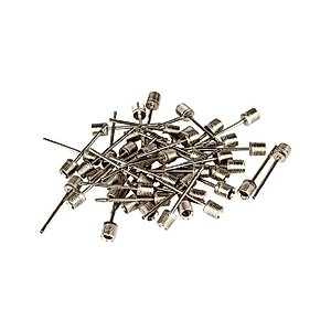 yueton Pack of 50 Ball Inflating Pump Needle Adaptor - Metallic Air Inflation Needles for Sport Football/Basketball/Soccer/GYM