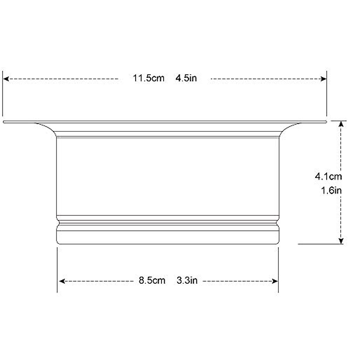 Kitchen Sink Flange Stopper Black - Universal Garbage Disposal Flange for Fit 3-1/2 Inch Standard Sink Drain Hole, Sink Flange Replacement Accessories