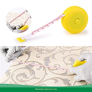 FOSHIO Wallpaper Smoothing Tool Kit, Red Hard Squeegee, 11.5 Inch Wallpaper Wrapping Squeegee, 4 Inch Felt Squeegee with Micro Squeegee, Safety Cutter and Craft Knife, Tape Measure Vinyl Wrap Tool Kit