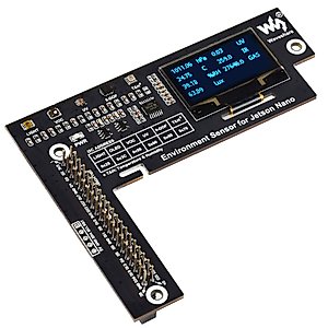 Bicool Environment Sensor Module for Jetson Nano Developer Kit B01-4GB and Jetson Nano 2GB, Collect Temperature Humidity IR ray Data,etc. I2C Bus,1.3inch OLED Display for Reading Data in Real Time