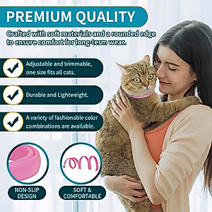 4 Pack Flea Collar for Cats, Cat Flea and Tick Collar 8 Months Cat Flea Collar Treatment Prevention, Adjustable Waterproof Cat Flea Collar Kitten Natural Tick and Flea Collar for Cat (Pink&Purple)