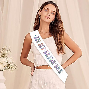 in My Bride Era Iridescent Sash, Bridal Shower Sash for Bride, Bachelorette Party Sash