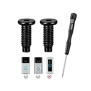 Belleone Doorbell Security Screws Bolts Replacement with Screwdriver, T6 Torx Head Safety Screws, 2 Pack