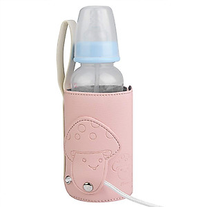 Milk Storage Insulation Thermostat, USB Baby Bottle Warmer Baby Bottle Heat Insulated Cover Car Travel Milk Bottle Warmer Intelligent for Home Outside()