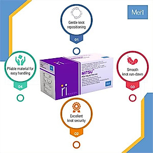 Training Purpose Suture Thread for Medical Students, Resident Doctors, Nurses-(Each Box-Pack of 12),Synthetic, Absorbable, Braided(Polyglactin 910),PGN10 2346