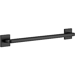 Delta Faucet 41924-BL Modern Angular Concealed Screw ADA-Compliant Decorative Grab Bar, 24 in x 1-1/4 in, Flat Black