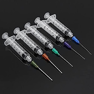 5Pcs 5ml Syringe syringe 5ml syringe 5 ml syringe blunt tip syringe vape pen cartridge luer lock cap Crimp Sealed Blunt End Tips For Makeup DIY Glue Oil Ink by Gerenic